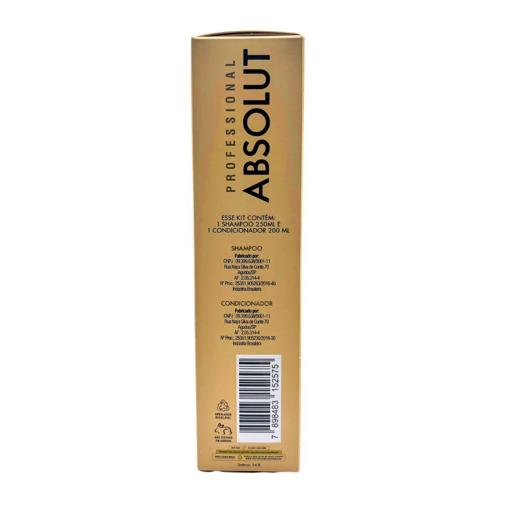 Kit PRESENTE Shampoo + Condicionador Absolut (Grátis mini máscara ...