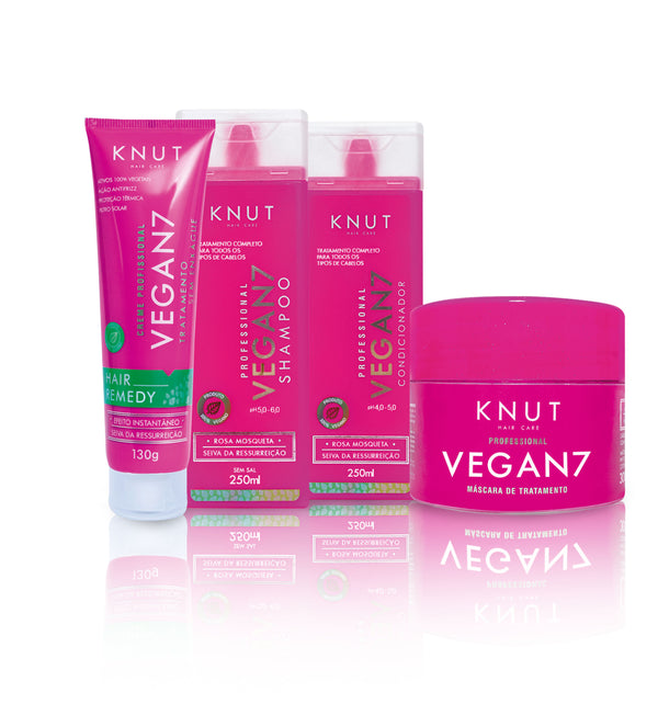 Kit KNUT VEGAN 7: Shampoo 250ml + Condicionador 250ml + Máscara 300g ...